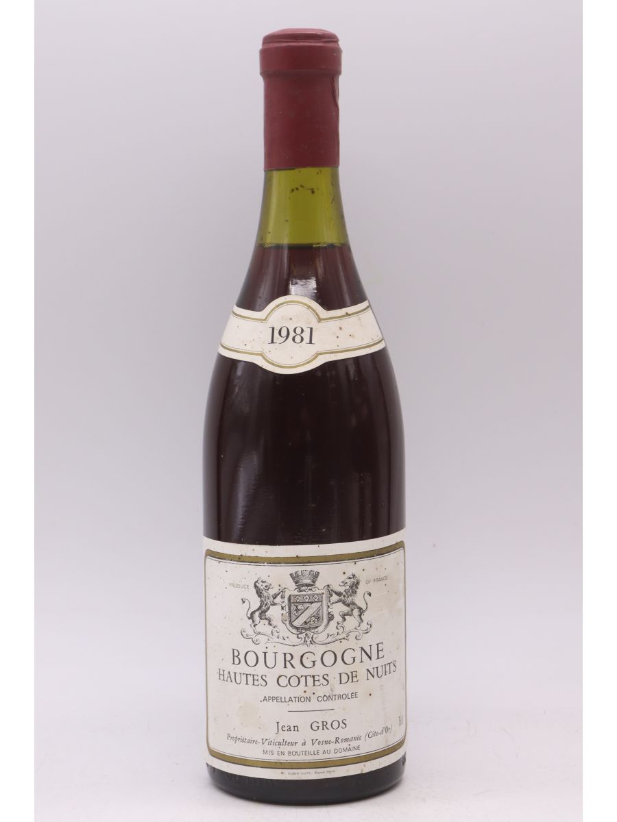 Jean Gros Hautes Côtes de Nuits 1981