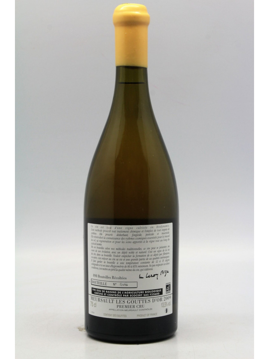 Auvenay Meursault 1er Cru Les Gouttes Dor 2009