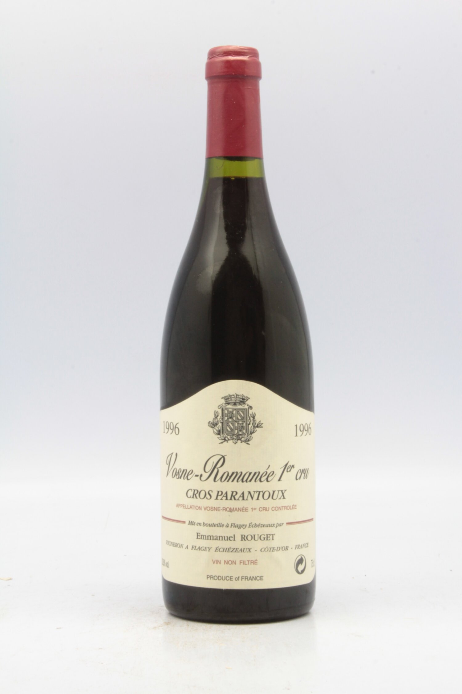 Emmanuel Rouget Vosne Romanée 1er cru Cros Parantoux 1996 - VINS ...